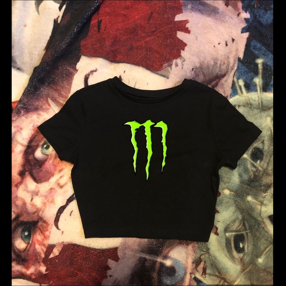 Tops | Monster Logo Crop Top Shirt | Poshmark